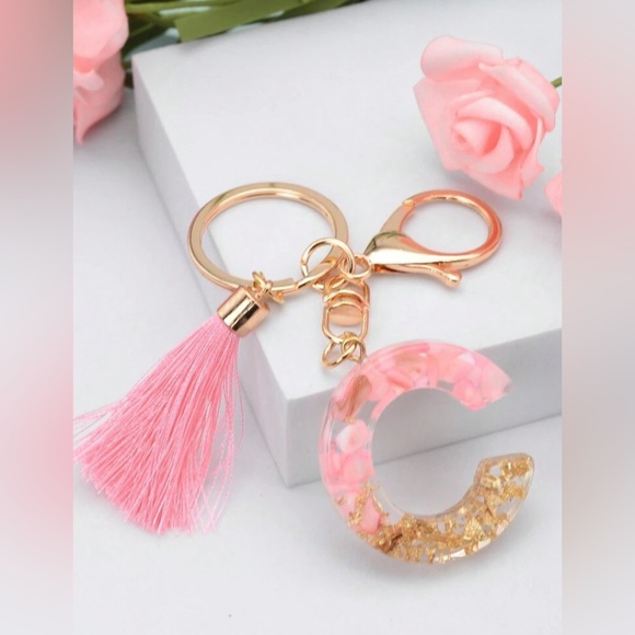 Accessories | Initialized Keychain C Letter With Tassel | Poshmark